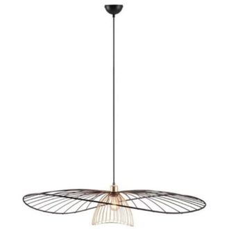 Trio Suspension lauris 100 cm en noir mat 1xe27 10 w ip20 - trio