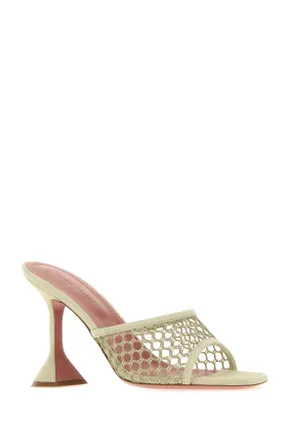 Amina Muaddi Ecru Sandali Sandal