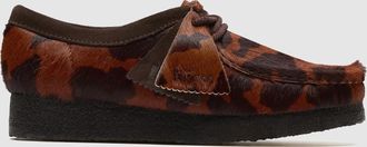 Clarks Mocassins Wallabee Brown Cow Print
