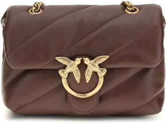 Pinko Pinko, Femme, Sacs, Brun, Taille: ONE Size Love Mini Puff Shoulder Bag