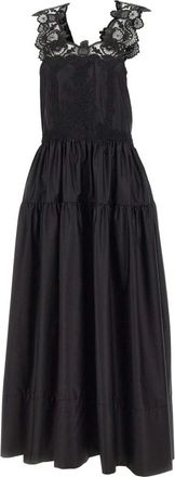 Maurizio Femme, Robes, Noir, Taille: 36 FR Robe Midi D&eacute;tail Dentelle