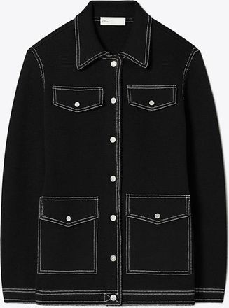 Tory Burch Damen Wolljacke mit Steppn&auml;hten