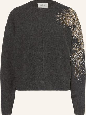 BA&SH Ba&Sh Pullover Chorse Mit Cashmere Und Pailletten grau