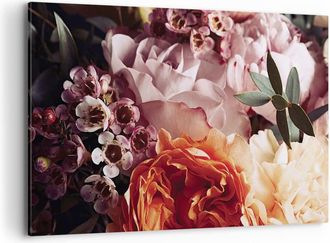 Arttor Wandbilder Dekoration Wohnzimmer Blumen Getreide Rosen Bilder auf Leinwand 120x80cm Leinwandbild Schlafzimmer Küche Deko Wand Kunstdruck Art Groß XXL 