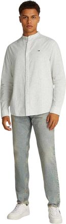 Tommy Jeans Hemd f&uuml;r Herren, Leinen, Lang&auml;rmlig (Ecru)