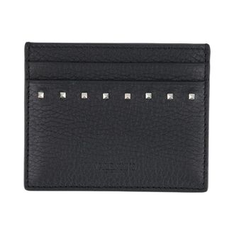 Valentino Garavani Schwarzer Rockstud Kartenhalter - - Accessories - Herren - Schwarzk - ONE SIZE
