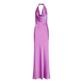 Simona Corsellini Femme, Robes, Violet, Taille: 40 FR Robe Longue &agrave; Col Claudine