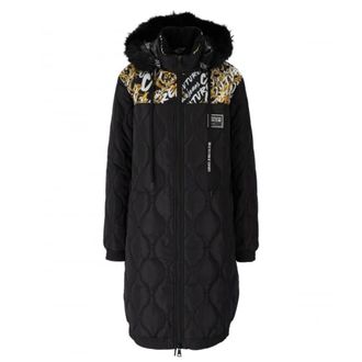 Versace Jeans Couture Gepolsterte Nylon Parka - Bleiben Sie warm und stilvoll - - Coats - Damen - Schwarzk - 2XS