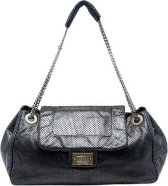 Chanel Sac bandouli&egrave;re en cuir perfor&eacute; Pre-owned - Femme - Pre-owned - Noir - Taille: ONE Size