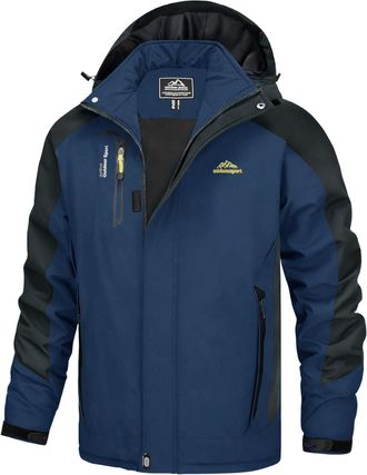 KEFITEVD Regenjacke Herren Wasserdicht Softshell Wanderjacke Multi Funktion Regenjacke Jagd Angeln Freizeitjacke Sport Jacke Herren &Uuml;bergangsjacke M&auml;nner Navy 