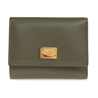 Dolce & Gabbana Leder Portemonnaie mit Applikation - - Accessories - Damen - Gr&uuml;n - ONE SIZE