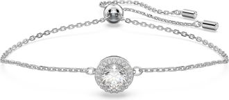 Swarovski Constella Armband, Rundschliff, Pavé, Weiß, Rhodiniert