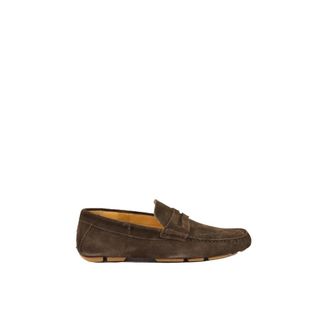 A.Testoni Leder Mokassin Schuhe - - Shoes - Herren - Braun - 41 1/2 EU