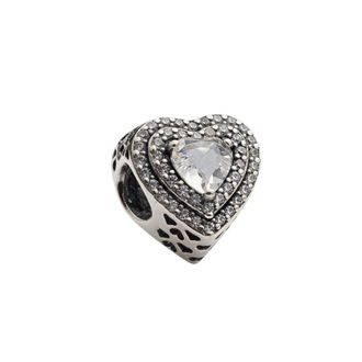 Pandora Funkelnder- abgestufter Herz-Charm - - Accessories - Damen - Grau - ONE SIZE