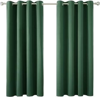 Deconovo Rideau Occultant Thermiques Anti Froid, Double Rideau Isolant Anti-Bruit, &Eacute;conomie d&Eacute;nergie, Id&eacute;al pour Chambre et Salon, 107X138 CM (Largeur X Hauteu