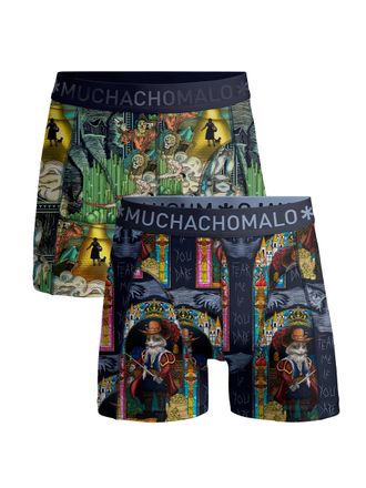 Muchachomalo Herren Boxershorts, Baumwoll Herrenunterw&auml;sche, Multipack 2er Pack, Boxershorts mit Print, Klassische Passform, mit elastischem Bund