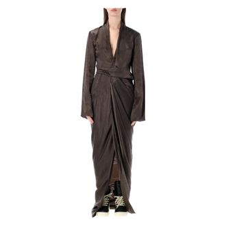 Rick Owens Robe portefeuille - Femme - Robes - Brun - Taille: 36 FR