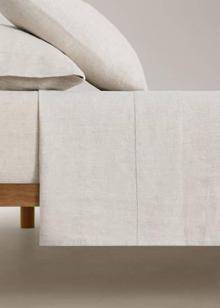 Mango Drap plat enfant lin lav&eacute; lit 90 cm beige - Home - Lit 90 cm - MANGO HOME