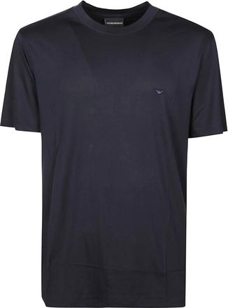 Emporio Armani Homme, Tops, Bleu, Taille: M T-shirt Logo Brod&eacute;