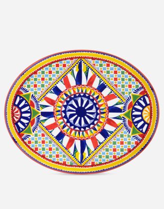 Dolce & Gabbana Piatto Da Port.ov.45 - Servierplatten Mehrfarbig Onesize