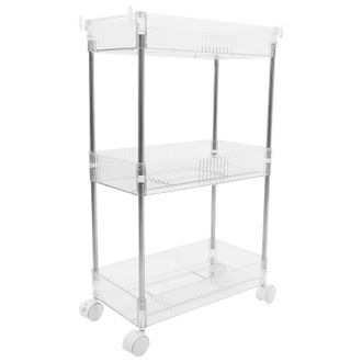 BESPORTBLE Mehrstufiger Badezimmer Aufbewahrungswagen mit Rollen 20cm Schmaler Organizer Wagen aus Robustem Material Mobiler Rollwagen f&uuml;r Bad K&uuml;che und B&uuml;ro