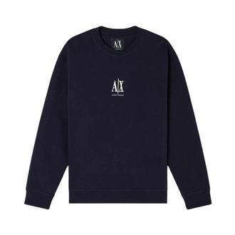 A|X Armani Exchange Rundhalsausschnitt-Sweatshirt aus Stretch-Baumwolle mit Icon-Logo - - Sweatshirts & Hoodies - Herren - Blau - L