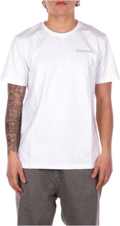 Dondup Homme, Tops, Blanc, Taille: M T-shirt col rond coupe regular