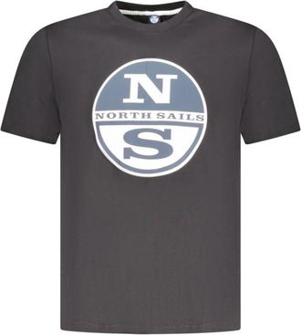 North Sails Schwarzes Baumwoll Herren T-Shirt - - Tops - Herren - Schwarzk - S