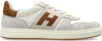 Hogan Homme, Chaussures, Gris, Taille: 43 1/2 EU Baskets en cuir