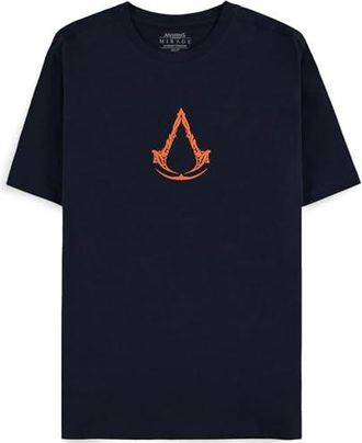 Assassin's Creed Mirage T-shirt &agrave; manches courtes pour homme, bleu marine, XL