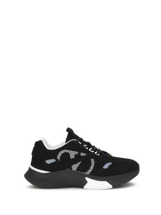 Valentino Garavani Mens Sneakers Demivee Mesh And Suede Black-Black-Grey C-White-Black-White-Black Upper: Fabric Trainers Black/black/grey C/white/black-white-black