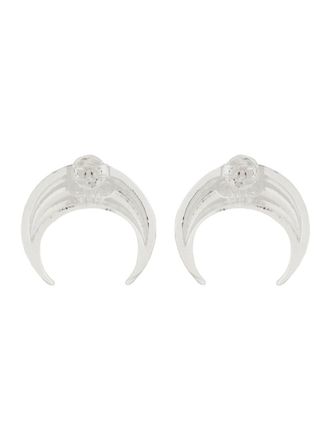Marine Serre Tin and Silver Earrings - Silver