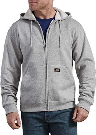 Dickies Homme, SWEAT À CAPUCHE ZIPPÉ EN POLAIRE POIDS MOYEN COUPE STANDARD, Heather Grey, L