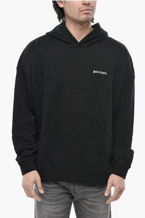 Palm Angels Hoodie aus geb&uuml;rsteter Baumwolle CLASSIC LOGO mit Fronttasch Gr&ouml;&szlig;e Xxl