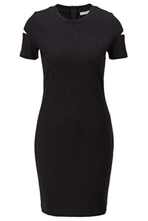 BOSS C_ esymona Robe daffaires décontractée, Noir 1, L Femme