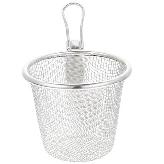 UPKOCH Edelstahl Pasta Sieb Mit Griffen 14.5X11 Cm Abtropfsieb K&uuml;chensieb F&uuml;r Nudeln Hot Pot Zubeh&ouml;r Kochen Und Servieren