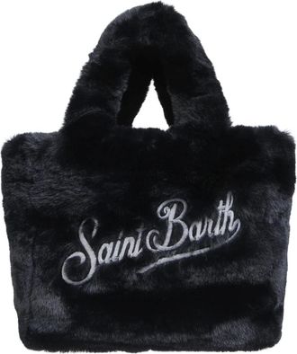 MC2 Saint Barth Petit sac Vanity en fausse fourrure douce - Femme - Sacs - Noir - Taille: ONE Size