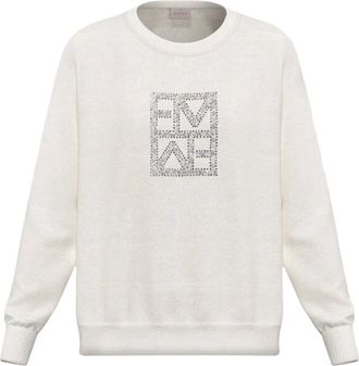 Emme Di Marella Emme DI Marella, Femme, Sweatshirts et sweats &agrave; capuche, Blanc, Taille: 38 FR Emmarmony SweaT-shirt