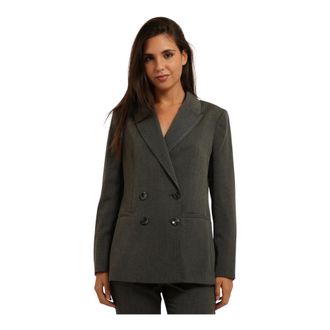 Pennyblack Gestreifter Blazer mit doppelreihiger Knopfleiste - - Jackets - Damen - Grau - L