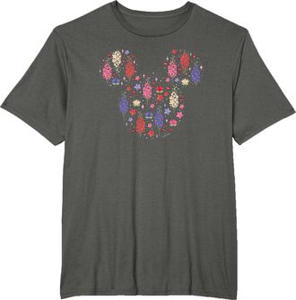 Disney Mickey Mouse July Birth Month Birthstone & Flowers T-Shirt