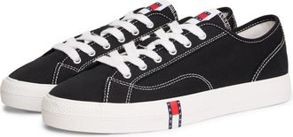 Tommy Jeans Plateausneaker TOMMY JEANS ARCHIVE Y2K, Damen, Gr. 35, schwarz, Textil, unifarben, Schuhe Plateausneaker, Freizeitschuh, Halbschuh, Schn&uuml;rer im Retro-