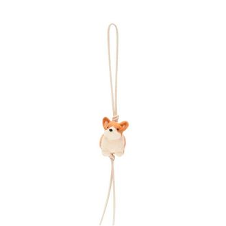 Loewe Bijou de sac corgi en feutre et cuir de veau