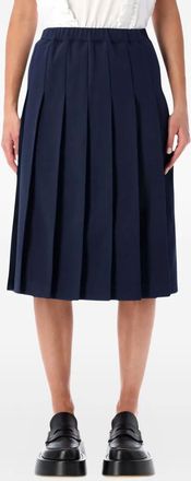 Comme Des Garçons jupe à design plissé - Bleu