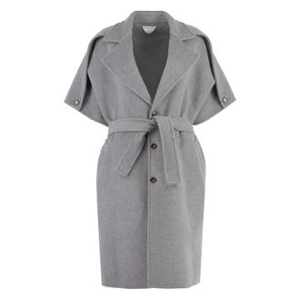 Bottega Veneta Woll- und Kaschmirmantel - - Coats - Damen - Grau - 3XS