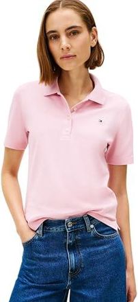 Tommy Hilfiger 1985 Reg Pique Polo SS Ww0Ww43224 S/S, Pink (Bonita Pink), XXL Womens