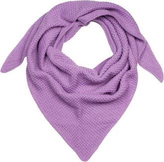 styleBREAKER Femme XXL Tricot Écharpe Triangle Unique avec motif grain de riz tricoté, Chaud Automne Hiver Maxi Écharpe Triangle 01020048, couleur:Lilas