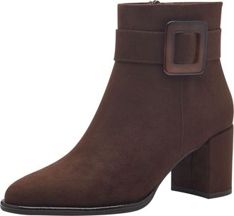Marco Tozzi Damen Stiefeletten mit Absatz Vegan mit Reißverschluss, Braun (Cafe Comb), 40 EU