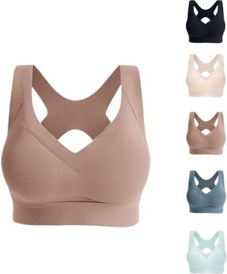 Generic Zoeshape - Soutien-gorge de levage et de fa&ccedil;onnage puissant pour femme, respirant, anti-affaissement, sans fil, sans couture, camel, 4XL