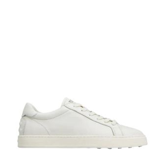 Tod's Homme, Chaussures, Blanc, Taille: 40 EU Baskets en cuir