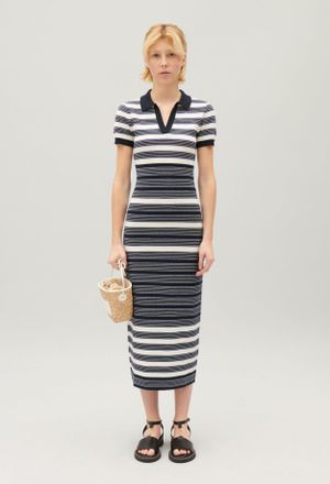 Claudie Pierlot Robe longue maille bicolore